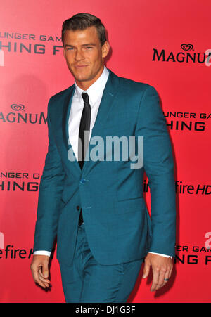 Alan Ritchson attending the Hunger Games: Catching Fire premiere in Los ...