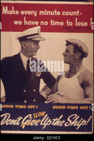 make every minute count! - World War II - U.S propaganda Poster Stock ...