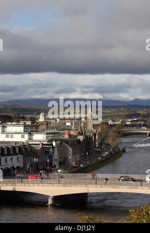 Ben Wyvis and River Ness Inverness Scotland November 2013 Stock Photo ...