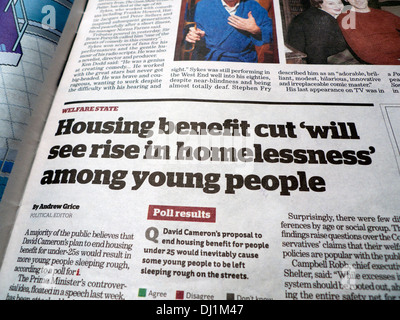 "Housing benefit cut 'will see rise in homelessness' among young people ...