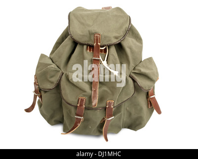 Military backpack isolated on a white background Stock Photo - Alamy