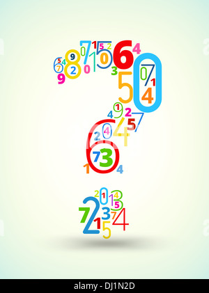 Question mark from bright colored holiday stars staked Stock Photo - Alamy