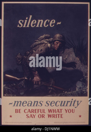 American, Silence Means Security: Careless Talk, WW2 Public Information ...