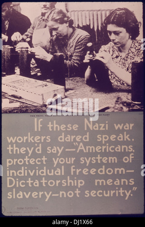 Anti-Nazi propaganda poster (American) during World war two 1943. 'We ...