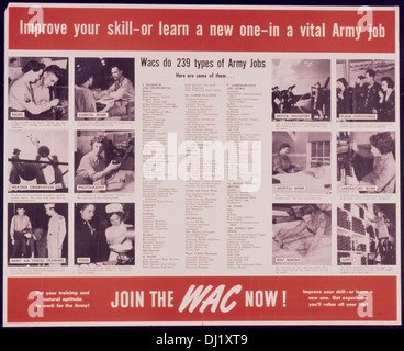 Women's Army Corps Poster, a recruitment poster from World War II ...