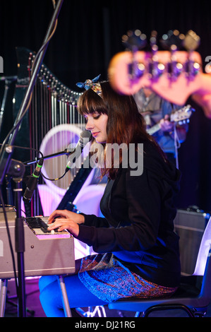 Young welsh musician and harpist GEORGIA RUTH performing live Stock ...