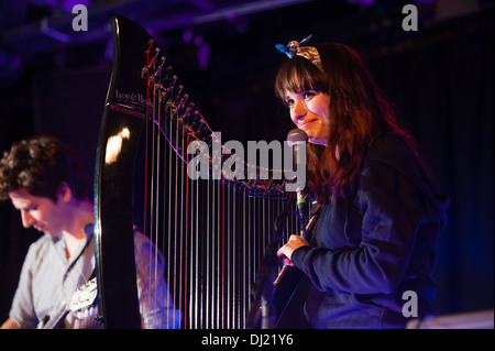 Young welsh musician and harpist GEORGIA RUTH performing live Stock ...
