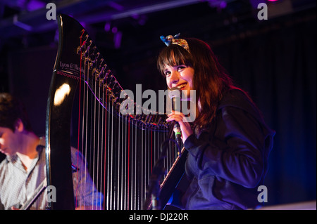 Young welsh musician and harpist GEORGIA RUTH performing live Stock ...