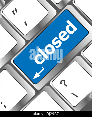 closed button on computer keyboard pc key Stock Photo - Alamy