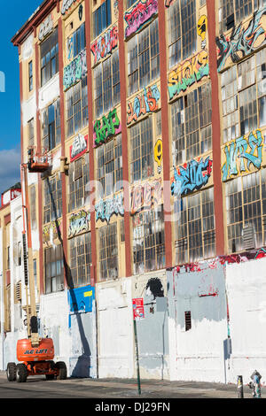 The Five Pointz building in Long Island City in Queens in New York ...