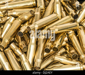 Abstract of pile of empty bullet shells with details Stock Photo - Alamy