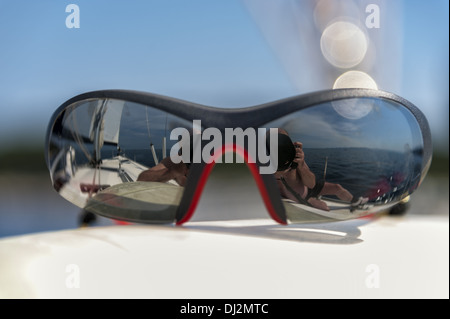 Photographer as a reflection in sunglasses Stock Photo - Alamy