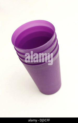 Drinking cup multicolor, Isolated on black background with clipping ...