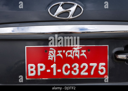 Car number plate, Bhutan Stock Photo - Alamy