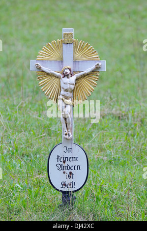 Field cross with Christ figure in the vineyards Stock Photo - Alamy