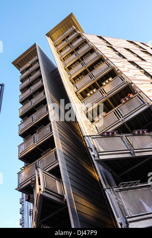 Modern multi-storey housing at Wharton Square in central Edinburgh ...