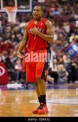 Philadelphia 76ers' Kyle Lowry reacts during an NBA basketball game ...