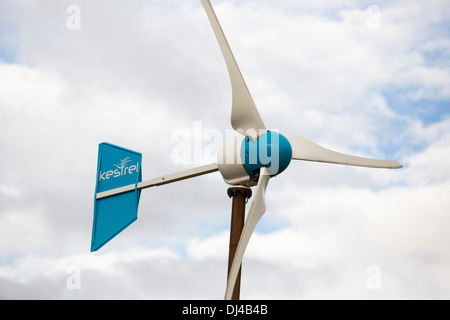 A Kestrel wind turbine in Scoraig, in NW Scotland, one of the most ...