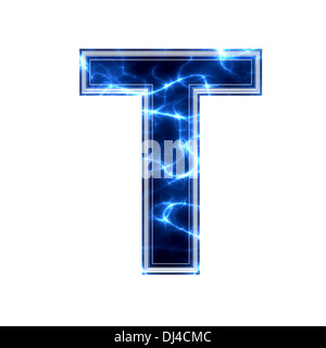 Electric 3d letter on white background - o Stock Photo - Alamy