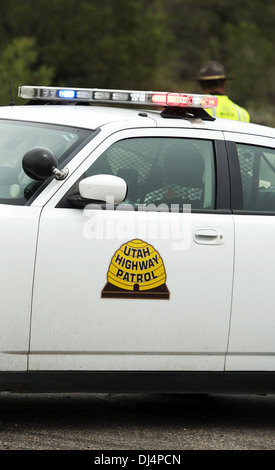 Utah State Trooper Cruiser. Police Car and Trooper. Police Photo ...