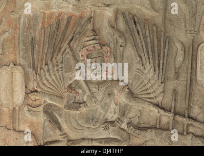 Bas-Reliefs in the Gallery of Angkor Wat Cambodia Stock Photo - Alamy