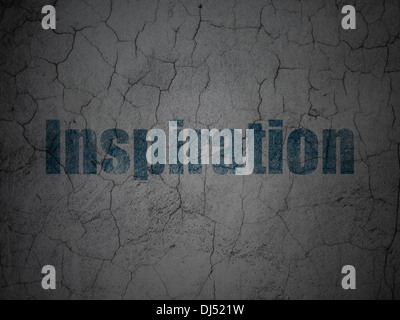 INSPIRATION text on blue grungy vintage rectangle stamp Stock Photo - Alamy