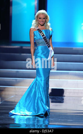 Jaci Stofferahn, Miss North Dakota USA on stage for 2012 Miss USA ...