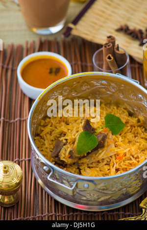 chicken biryani in small wok Stock Photo - Alamy