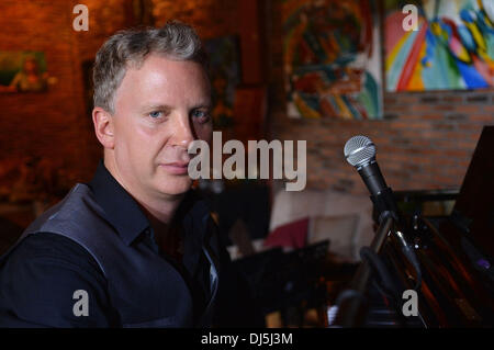 Singer/songwriter Simon Richards poses for a picture during his debut ...