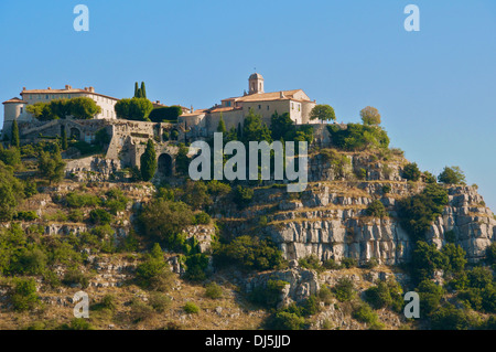 Gourdon, an old medieval perched village high above the Gorges de Loup ...