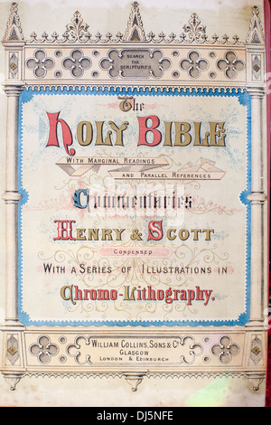 the holy bible title Stock Photo - Alamy
