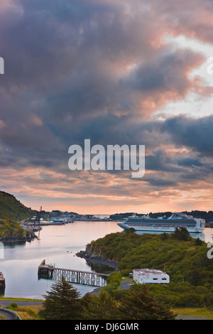 Cruise Ship Docked At Kodiak Harbour, Autumn, Kodiak Alaska Stock Photo ...
