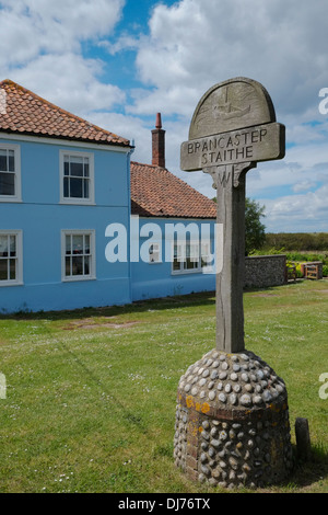 Brancaster Village sign, Brancaster, Norfolk Stock Photo - Alamy