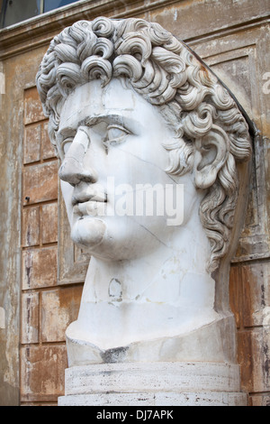 Rome Italy Vatican Museums Giant bust of Caesar Augustus in the Cortile ...