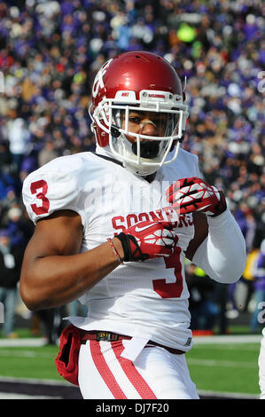Kansas State wide receiver Sterling Lockett (6) during an NCAA football ...