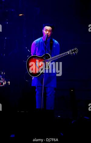 Eason Chan performs at Ricoh Coliseum during Eason's LIFE concert world ...