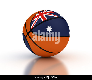 Australian flag isolated on a blue sky. Horizontal banner Stock Photo ...