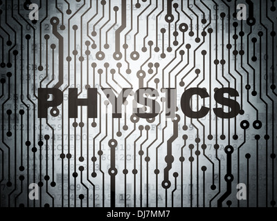 Education concept: circuit board with Physics Stock Photo - Alamy