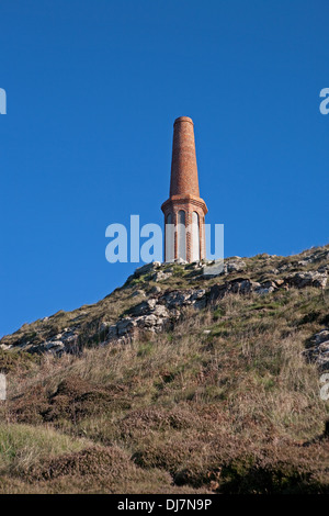 A mine stack at Cape Cornwall, UK Stock Photo - Alamy