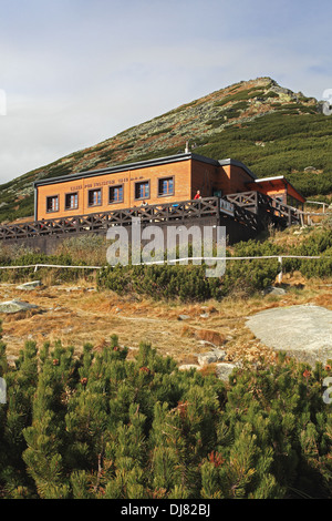 The mountain hut Chata pod Soliskom, Furkotska dolina, High Tatras ...