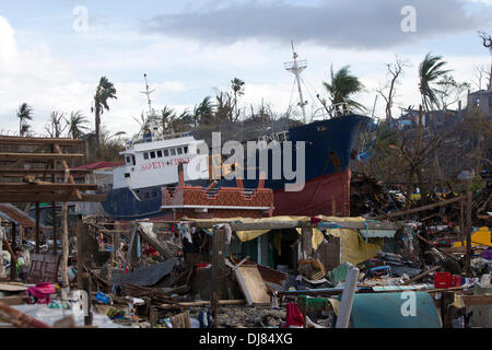 The immense storm surge of Typhoon Haiyan/Yolanda was so powerful,cargo ...