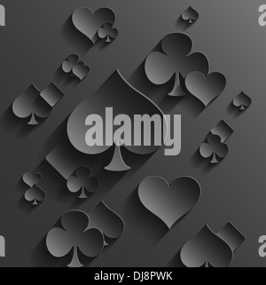 Abstract background with playing cards elements Stock Photo - Alamy