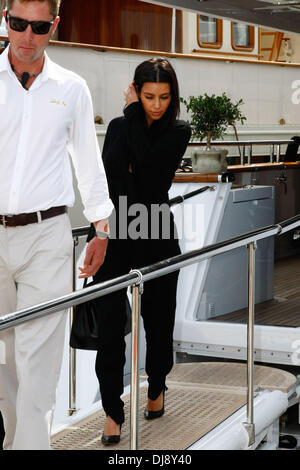 Kim Kardashian at a yacht at Cannes port during the 65th Cannes Film ...