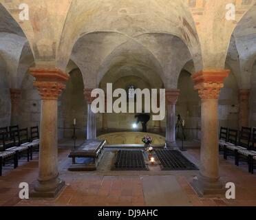Quedlinburg, Germany. 18th Nov, 2013. View of the crypt of the ...