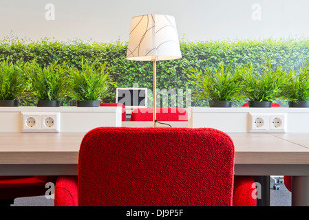 Modern workstation area in office Stock Photo - Alamy