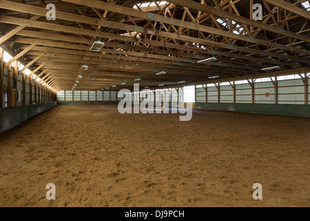 Empty riding ring on horse farm Stock Photo - Alamy