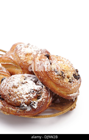 Fresh biscuit cake with raisins on the table Stock Photo - Alamy