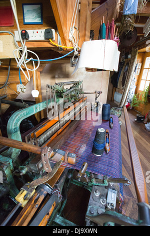 A loom in Alan Bush's house in Scoraig, in NW Scotland. Scoraig is one ...