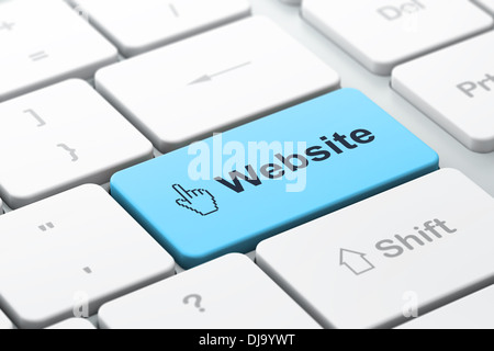 Web development concept: Mouse Cursor on computer keyboard background Stock Photo - Alamy