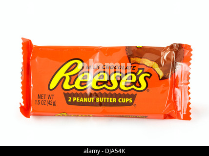 A pack of Reese's Peanut Butter Cups on a white background Stock Photo ...
